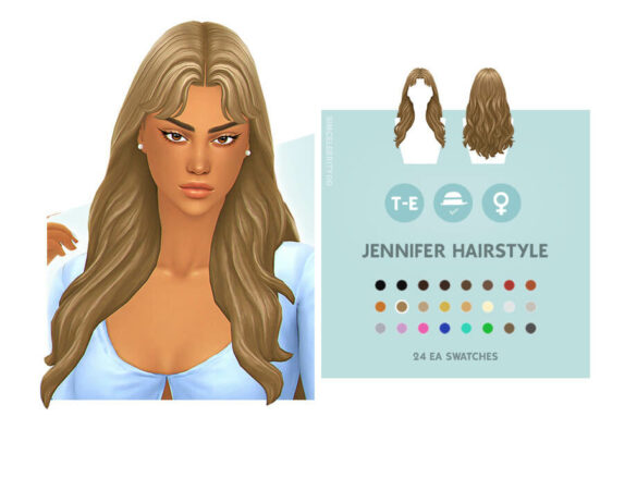 Jennifer Hairstyle simcelebrity00 - Sims Love