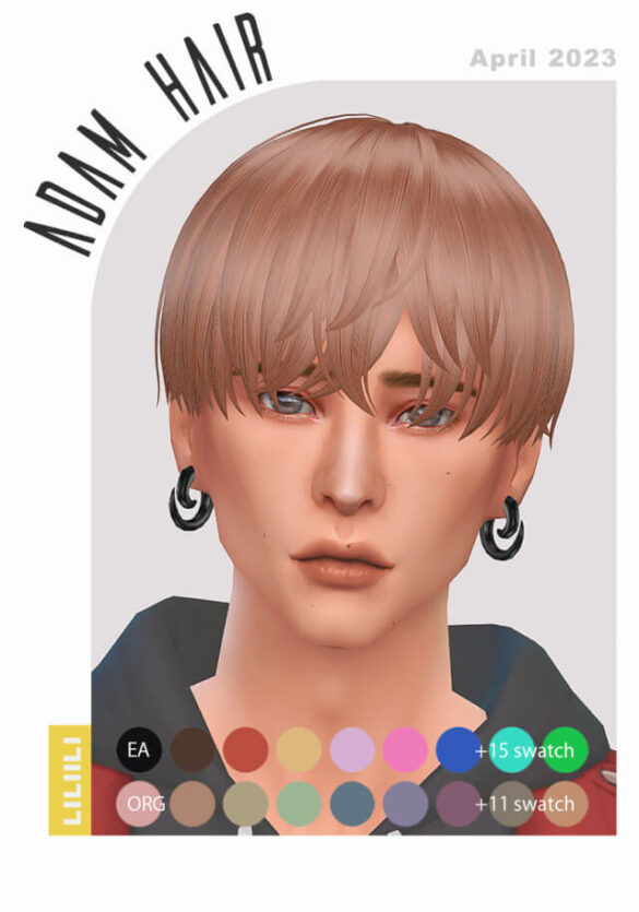 Adam Hair asian male - Sims Love
