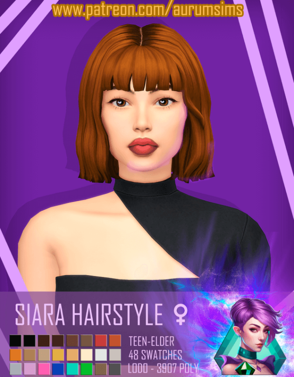 SIARA - MAXIS MATCH HAIRSTYLE - Sims Love
